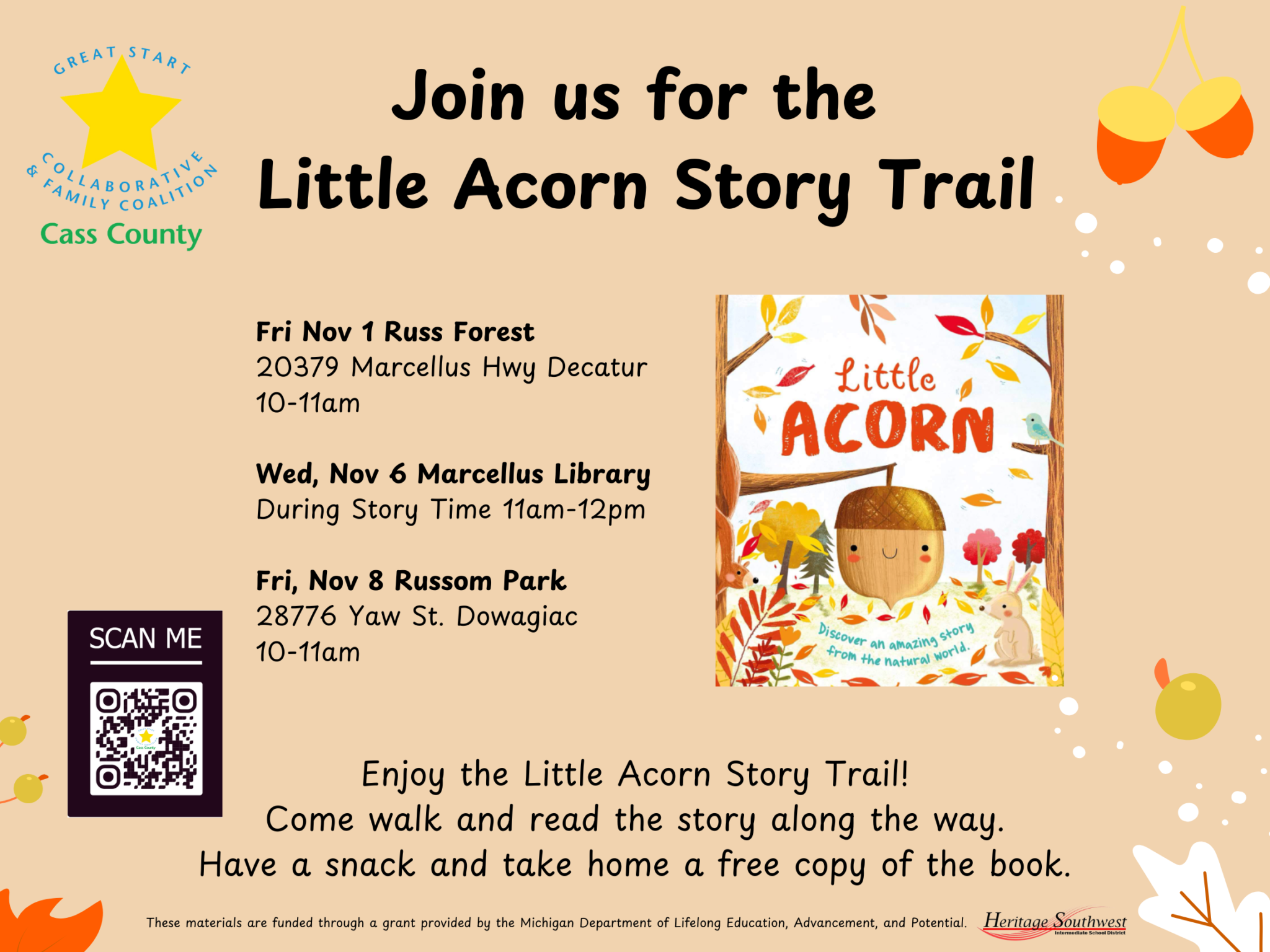 Little Acorn Story Trail - Help Me Grow Cass